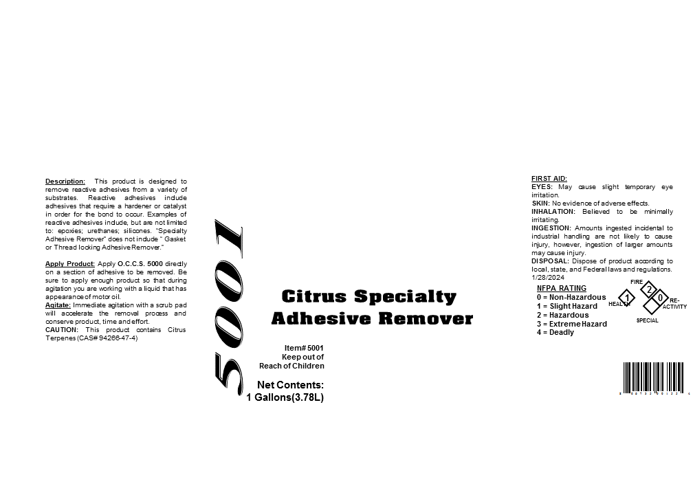 CITRUS PLUS - #5000 (Special Adhesive Remover) - Ultra Clean Chemicals