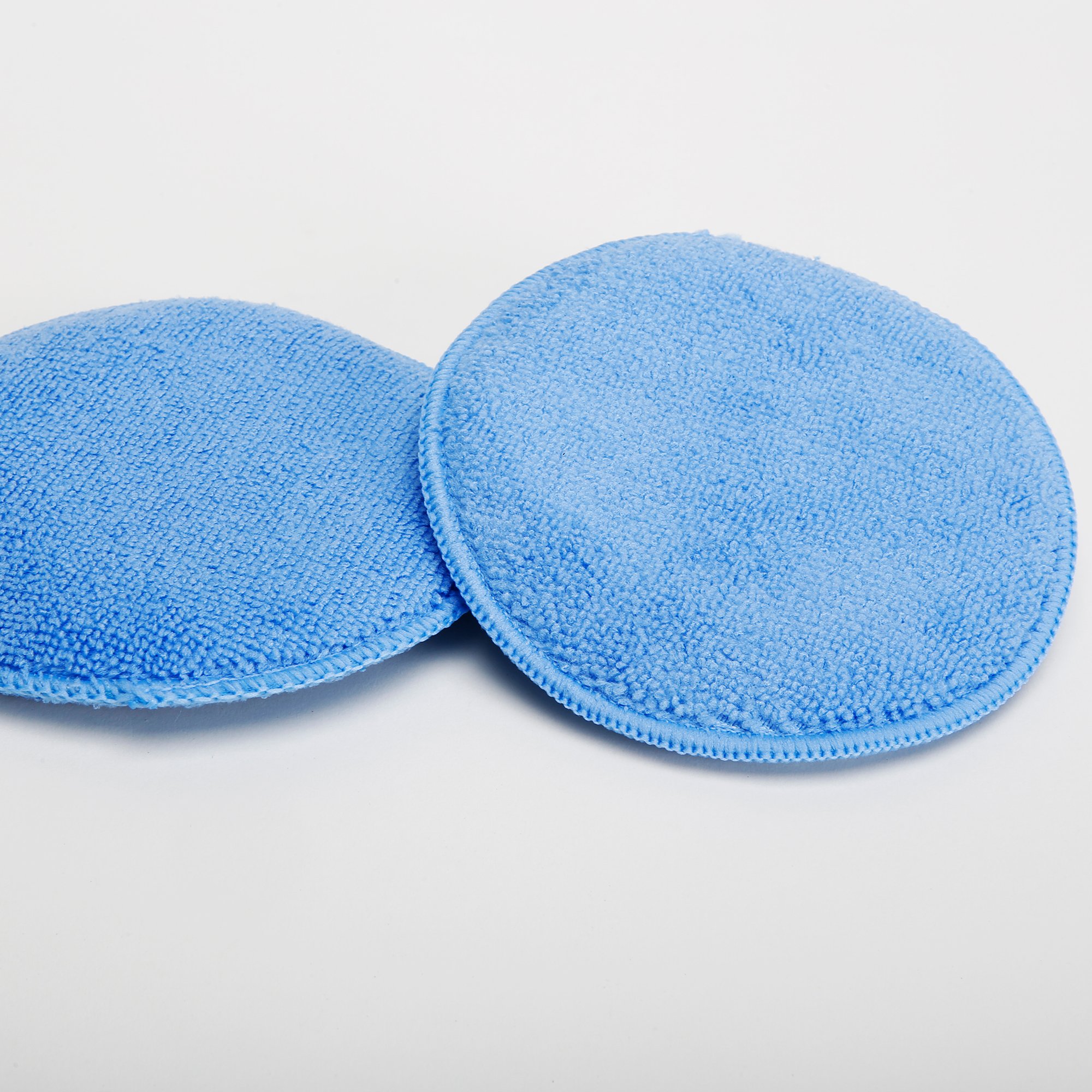 Microfiber Wax Applicator Round Blue 12pcs/pk - Ultra Clean Chemicals